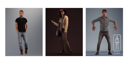 Get three free scanned 3D characters from Human Alloy | CG Channel