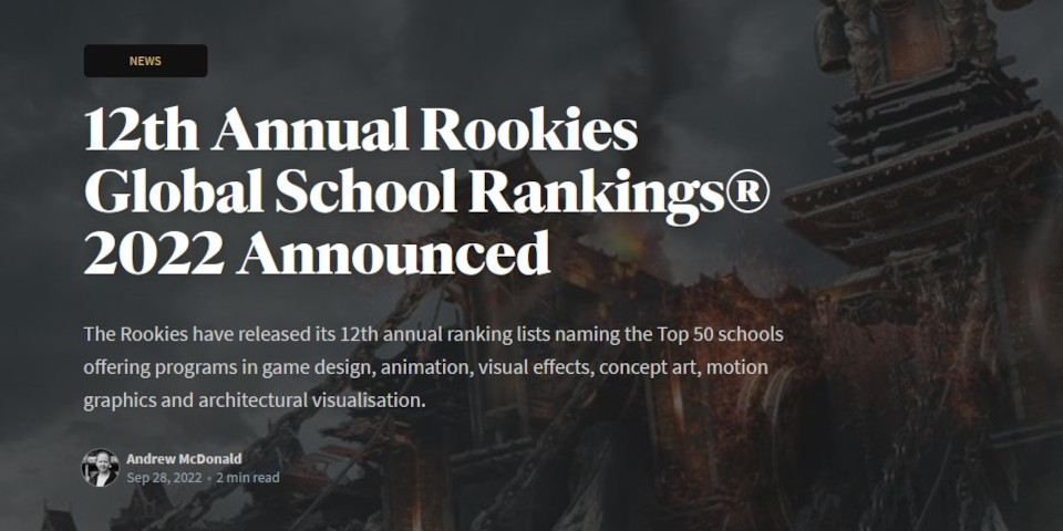 Rookies 2022 rankings reveal the world’s best CG schools | CG Channel