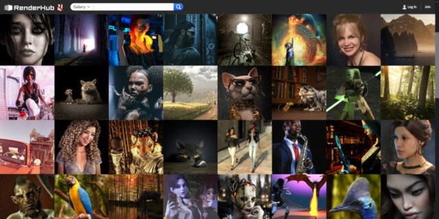 RenderHub: a friendly 3D community and marketplace | CG Channel