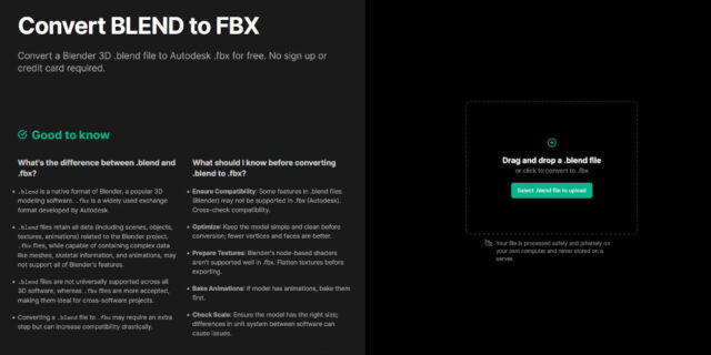 Convert 3D files for free in your browser with Convert 3D | CG Channel