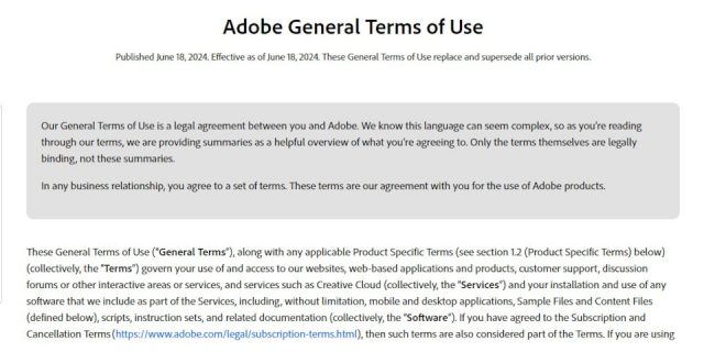 Adobe updates its Terms of Use following artist backlash | CG Channel